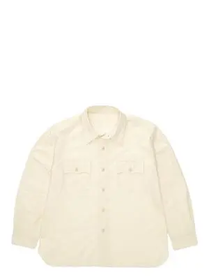 FORTELA Cpo 2.0 Cotton Drill Overshirt Ecru
