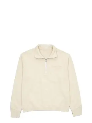 FORTELA Princeton Zip-up Jersey Sweatshirt - Ecru
