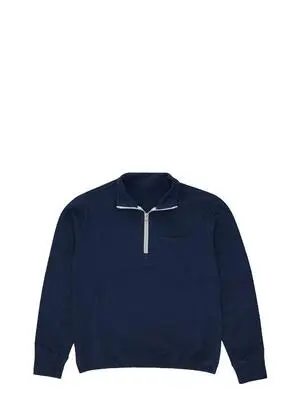 FORTELA Princeton Zip-up Jersey Sweatshirt - Indigo