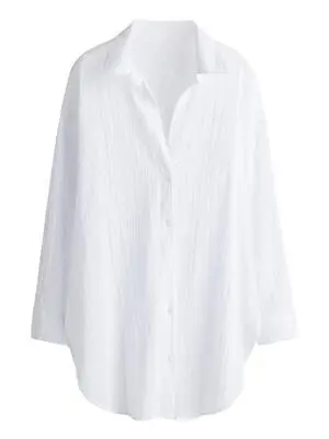 H&m H&M Long Cotton Shirt White