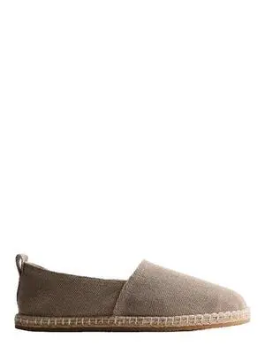 H&m Canvas Espadrilles With Braided Jute Trim And Rope Sole - Beige