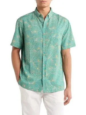 KAHALA Ginger Lines Short Sleeve Shirt - Pond