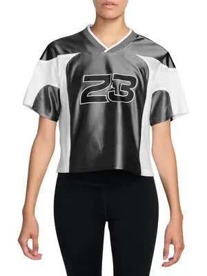 JORDAN 23" Crop Jersey Top - 010 Black/white