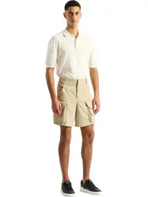 Balmain Cotton Cargo Bermuda Shorts - Beige
