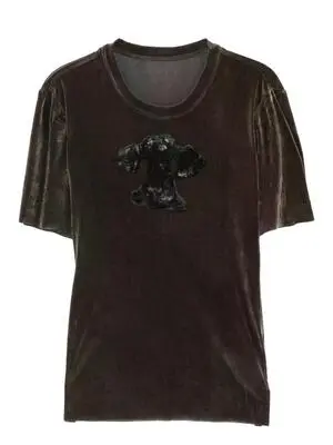JNBY Velvet Graphic T-shirt - Grey