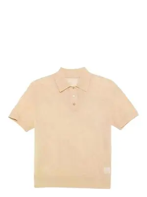JNBY Jacquard-knit Short-sleeve Polo Top - Neutrals