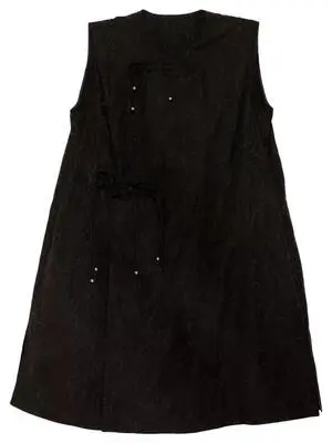JNBY Sleeveless Round Neck Floral Embroidered Dress - Black