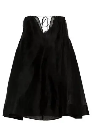 JNBY Layered Organza V-neck Dress - Black