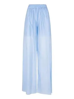 DRHOPE Lyocell High-waisted Trousers - Blue