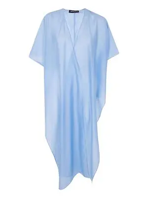 DRHOPE Monopetto Cape Effect Coat - Blue