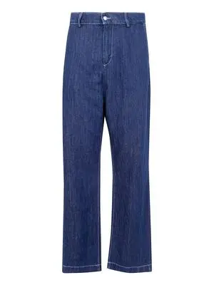 Seven For All Mankind Wide Leg Chinos - Blue
