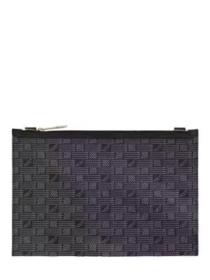 Moreau Saint Clutch Bag With Monogram Pattern - Black