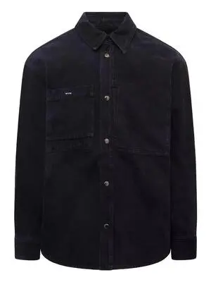 WOOYOUNGMI Logo-detail Denim Shirt - Black