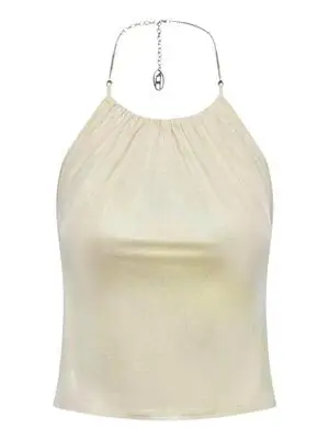 DIESEL® T-ireni Chain-link Halter Neck Top - Neutrals
