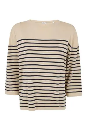 ASPESI ASPESI Round Neck Striped Cotton Sweater