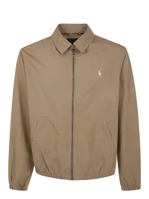 Polo Ralph Lauren Windbreacker Jacket" Zip-up With Logo Detail - Brown