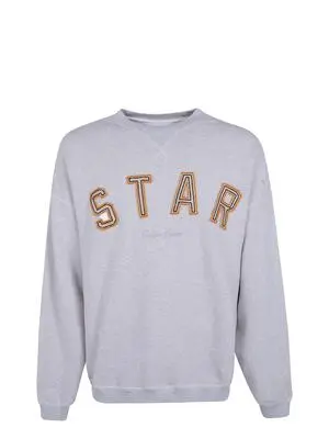 GOLDEN GOOSE Star" Oversize Crewneck Heavy Fleece Sweatshirt - Gray
