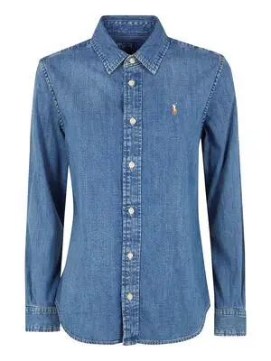 Polo Ralph Lauren Long Sleeve Denim Shirt - Blue