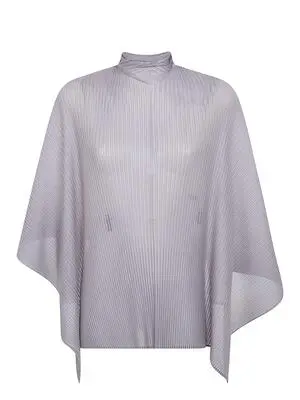 Issey Miyake Pleated Sheer Shirt - Gray