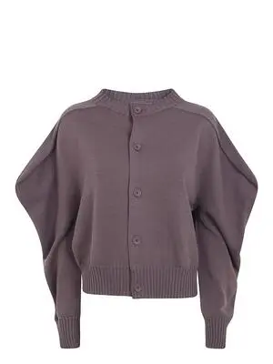 Issey Miyake Akimbo Knit Volume Cardigan - Brown