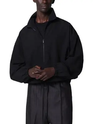 Fear Of God Ripstop Wool Jacket With Half Zip - Black