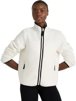 Quince Sherpa Full-zip Jacket - Frost/black