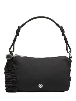 Lululemon Ruched Shoulder Bag Mini - Black/black/silver