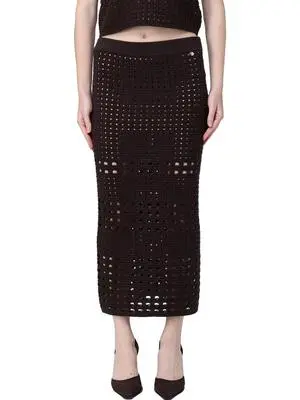 Liu Jo Crocheted Midi Skirt - Brown