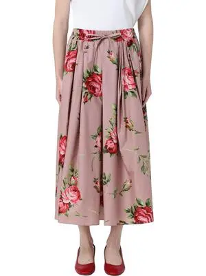 DOLCE & GABBANA Dolce & Gabbana Floral Cotton Midi Skirt