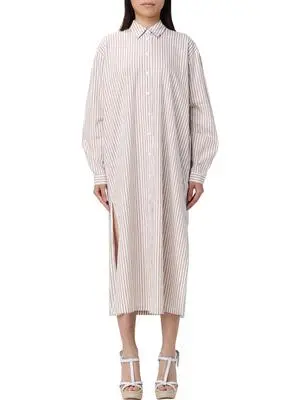 MC2 SAINT BARTH Striped Shirt Dress - Sky