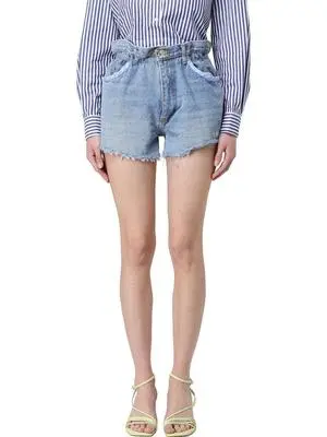 MC2 SAINT BARTH Denim Shorts With Leopard Print Accents - Blue 1