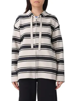 Max Mara Striped Zip-up Hoodie - Blue