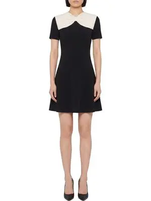 Valentino Garavani Short Sleeve Knit Dress - Black