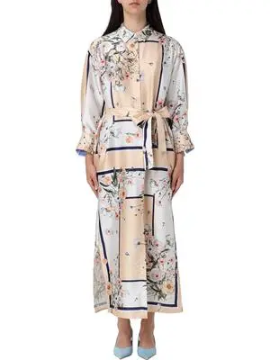 LIU JO Liu Jo Floral Print Belted Midi Dress