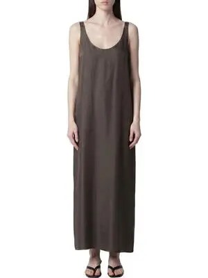 RÓHE Silk Midi Dress - Brown