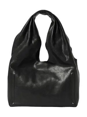MAISON MARGIELA Box Smooth Lambskin Tote Bag With Double Handle - Black