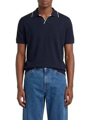 Paul & Shark Cotton And Silk Polo Shirt - Blue