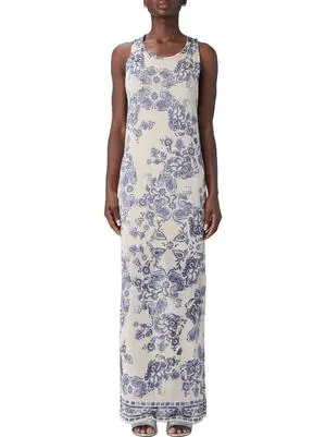 Liu Jo Liu Jo Metallic Floral Print Maxi Dress Multicolor