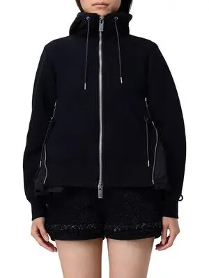 Sacai Zip-up Hoodie - Black