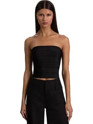 Alice + Olivia Alison Bandage Tube Top - Black