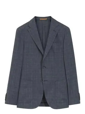 BOSS Slim-fit Jacket In Virgin Wool Grey