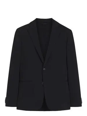 BOSS Slim-fit Blazer In Cotton-blend Jersey - Black
