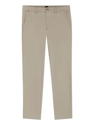 BOSS Slim-fit Stretch-cotton Dobby Pants - Light Beige