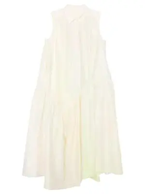 JNBY Sleeveless Asymmetrical Gathered Shirt Dress - Neutrals