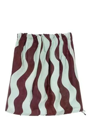 JNBY Wave Print Strapless Top - Brown