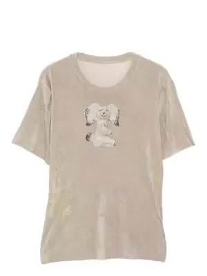 JNBY Flocked Graphic-print T-shirt - Neutrals