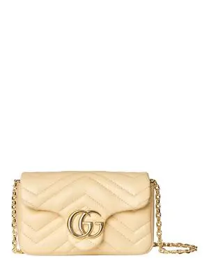 Gucci Gg Marmont Mini Shoulder Bag - Beige