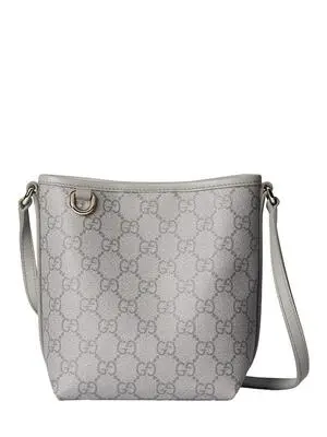 Gucci Gucci GG Emblem Nano Bucket Bag In GG Canvas Grey