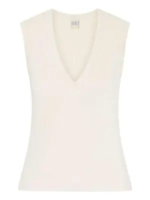 FLORE FLORE Flore Flore Dewi Organic Cotton V-Neck Tank Ivory
