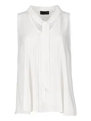 CONQUISTA Sleeveless Tie Detail Top - Beige